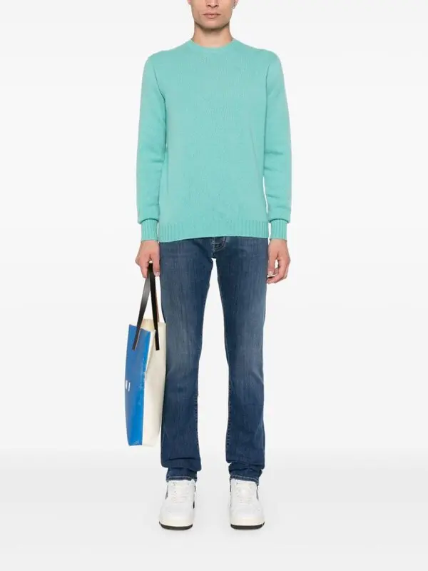 DRUMOHR Cashmere Crew Neck Sweater - Green