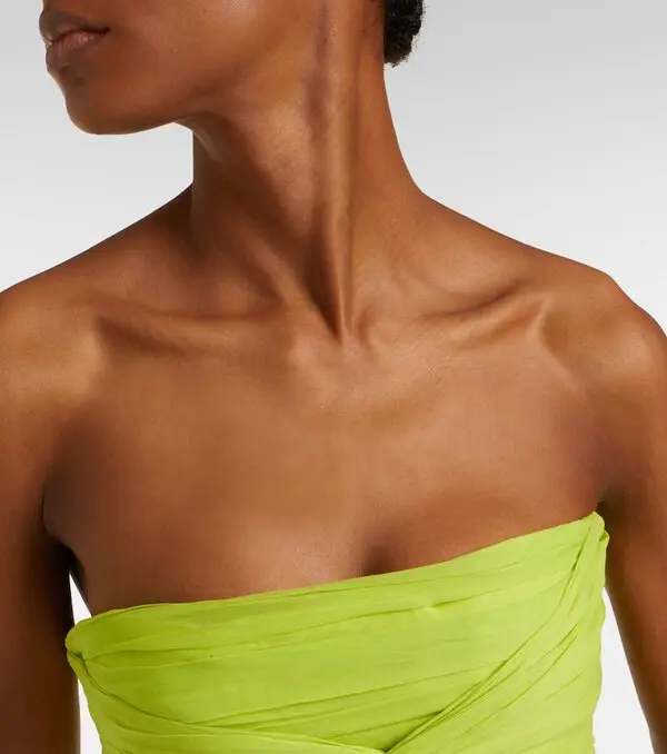 Blumarine Georgette Maxi Dress - Green