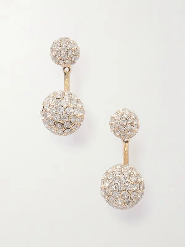 ROXANNE ASSOULIN Floating Spark Crystal Earrings - Gold