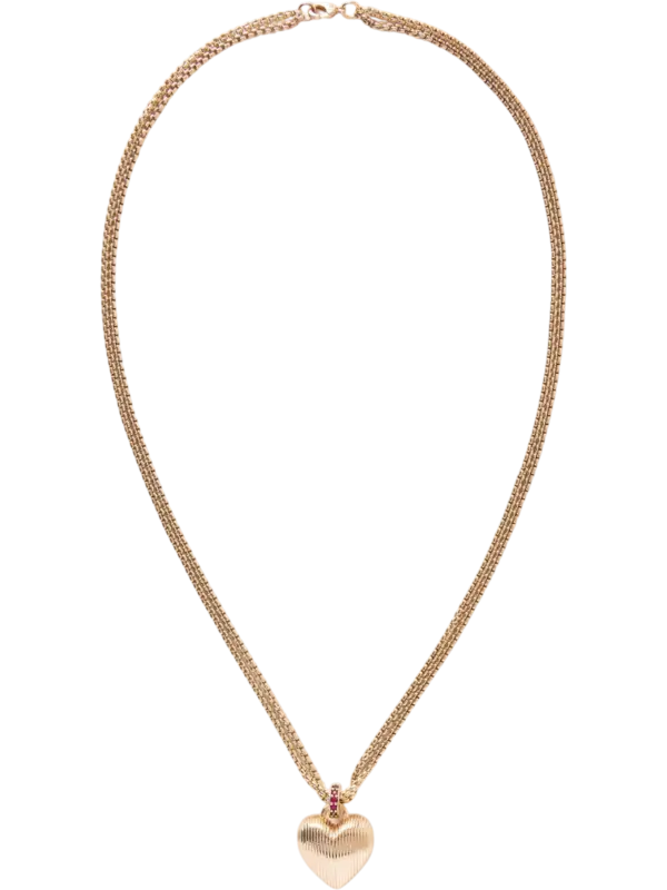 ROXANNE ASSOULIN Textured Heart -tone Necklace - Gold