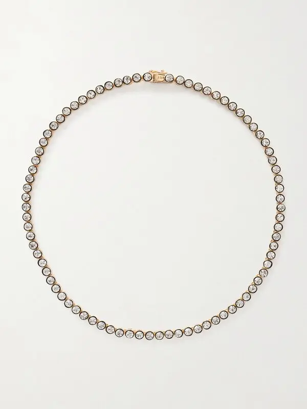 ROXANNE ASSOULIN Tone Cubic Zirconia Tennis Necklace - Gold