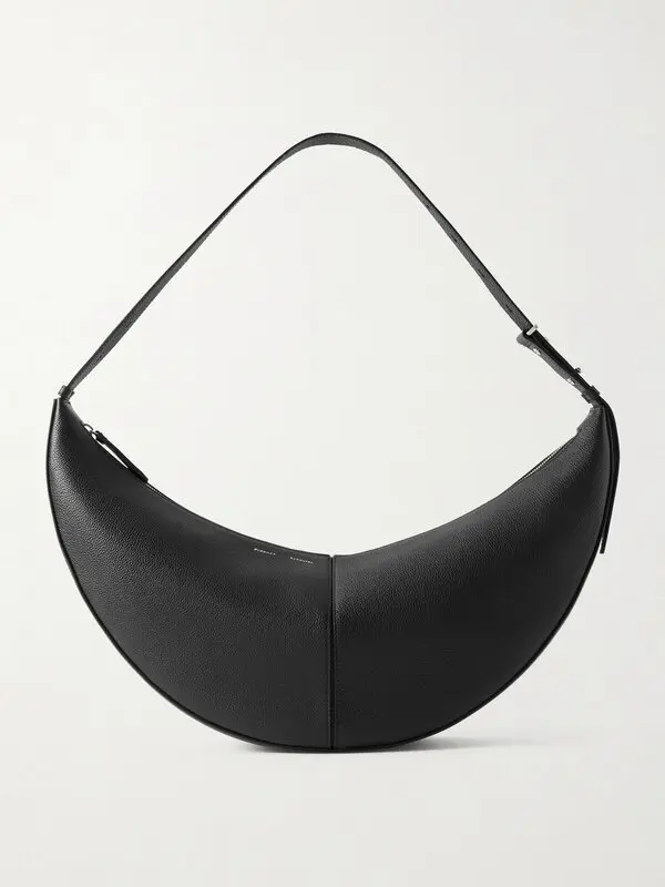 Proenza Schouler Paneled Full-grain Leather Shoulder Bag - Black