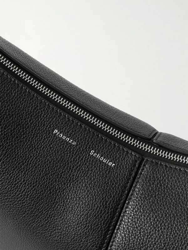 Proenza Schouler Paneled Full-grain Leather Shoulder Bag - Black