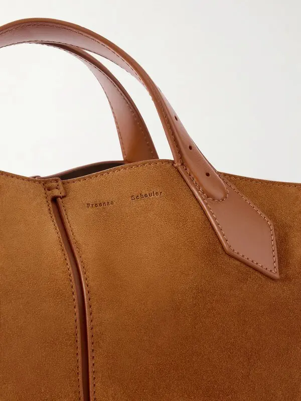 Proenza Schouler Large Chelsea Leather-trimmed Paneled Suede Tote