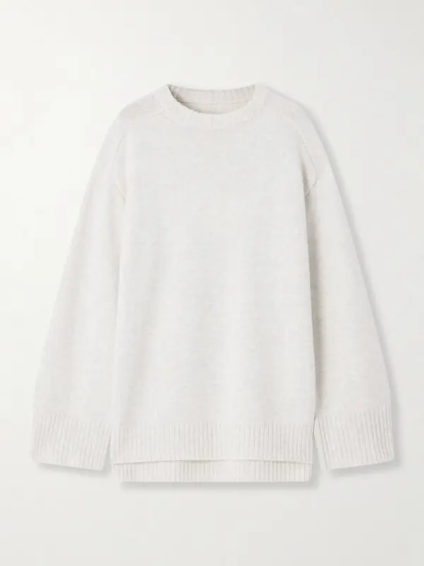 Loulou De Saison Safi Wool And Cashmere-blend Sweater - Neutrals