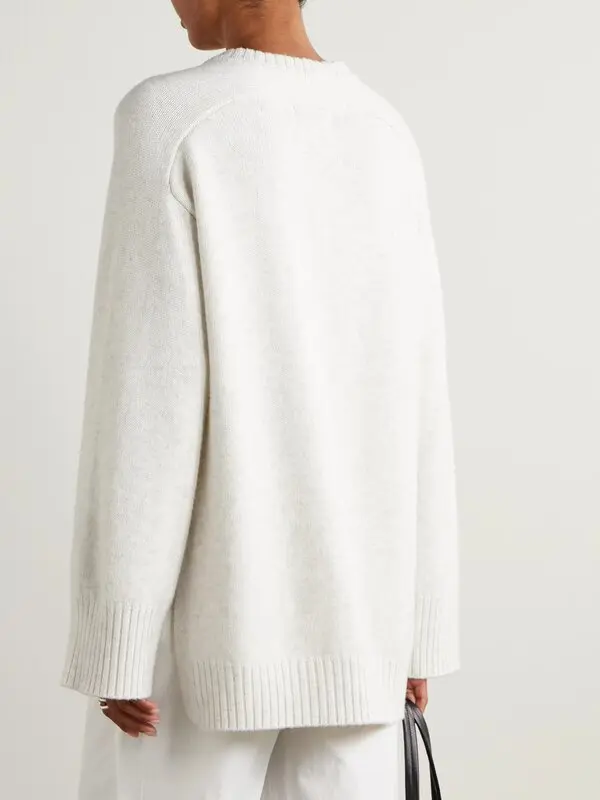 Loulou De Saison Safi Wool And Cashmere-blend Sweater - Neutrals