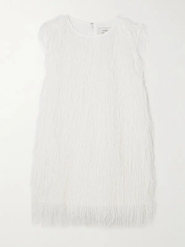 Loulou De Saison Yasmin Fringed Voile Top - White