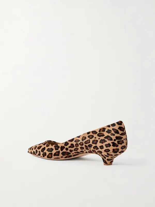 JAMIE HALLER Kitty Leopard-print Calf Hair Pumps
