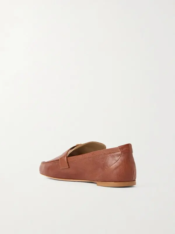 JAMIE HALLER Buckled Leather Loafers