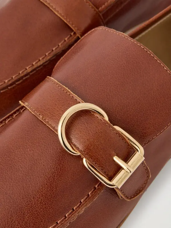 JAMIE HALLER Buckled Leather Loafers