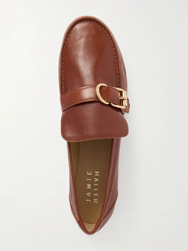 JAMIE HALLER Buckled Leather Loafers