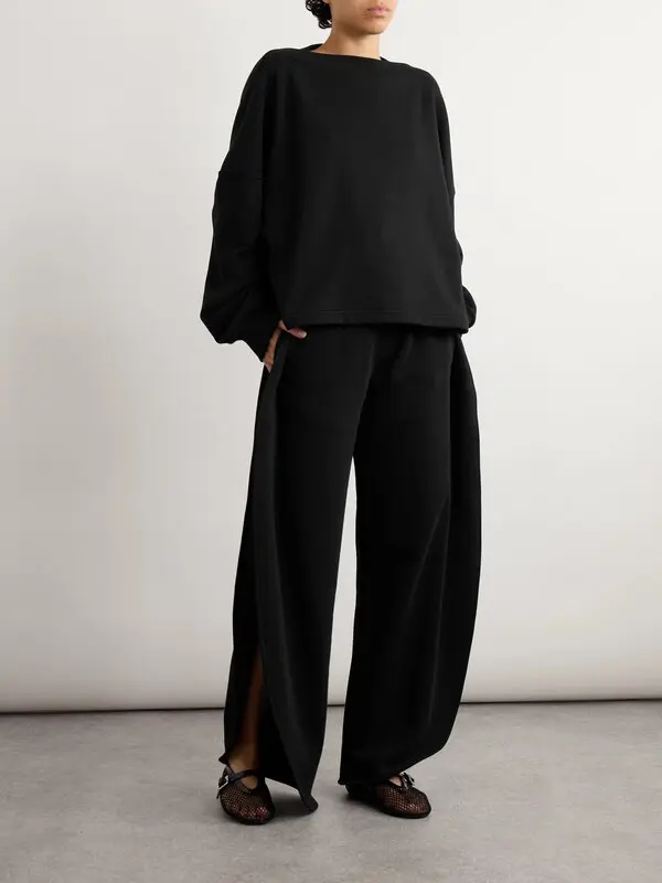 Alaïa Oversized Cotton-jersey Sweatshirt - Black