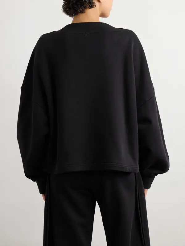 Alaïa Oversized Cotton-jersey Sweatshirt - Black