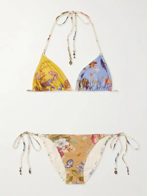 Zimmermann Patience Printed Triangle Bikini
