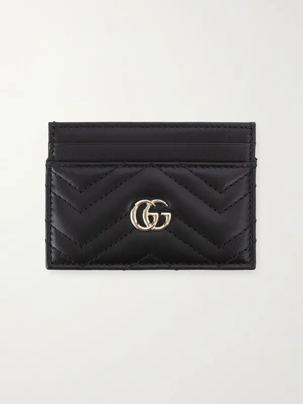 Gucci Gg Marmont Quilted Leather Cardholder - Black