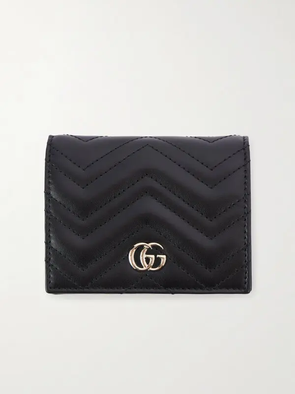 Gucci Gg Marmont Matelassé Leather Wallet - Black