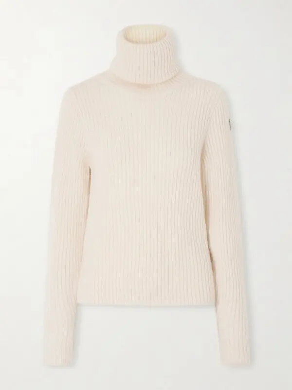 Moncler Ribbed Wool-blend Turtleneck Sweater