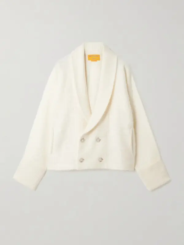 Guest In Residence Grizzly Double-breasted Brushed-cashmere Jacket - Neutrals