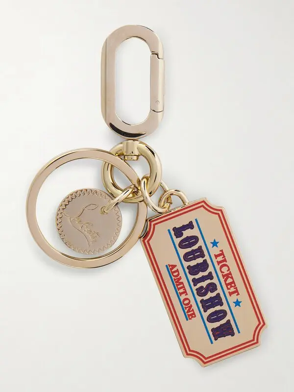 CHRISTIAN LOUBOUTIN Tone And Enamel Keychain - Gold