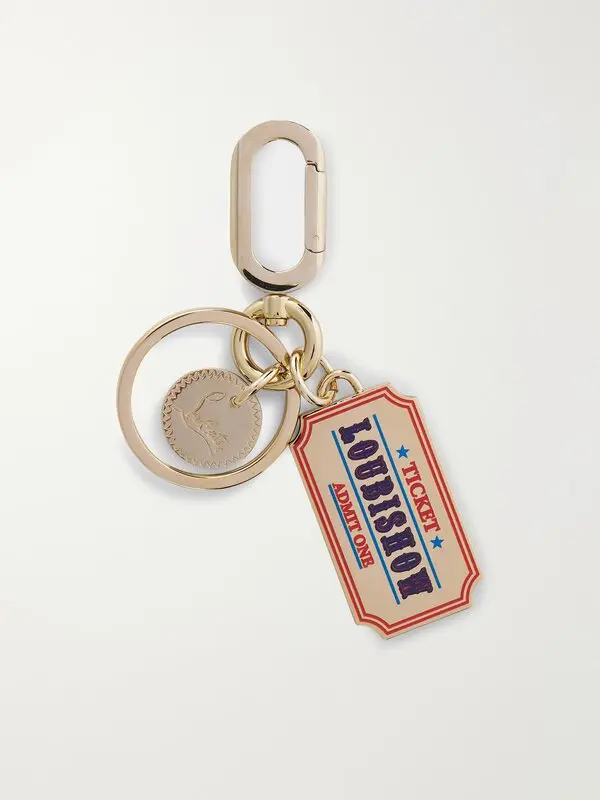CHRISTIAN LOUBOUTIN Tone And Enamel Keychain - Gold