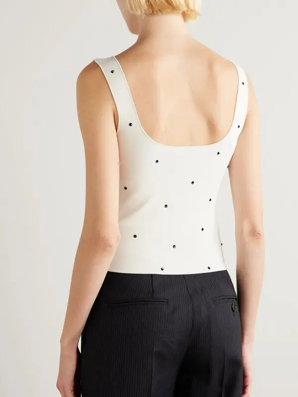Altuzarra Baz Crystal-embellished Tank - Ivory