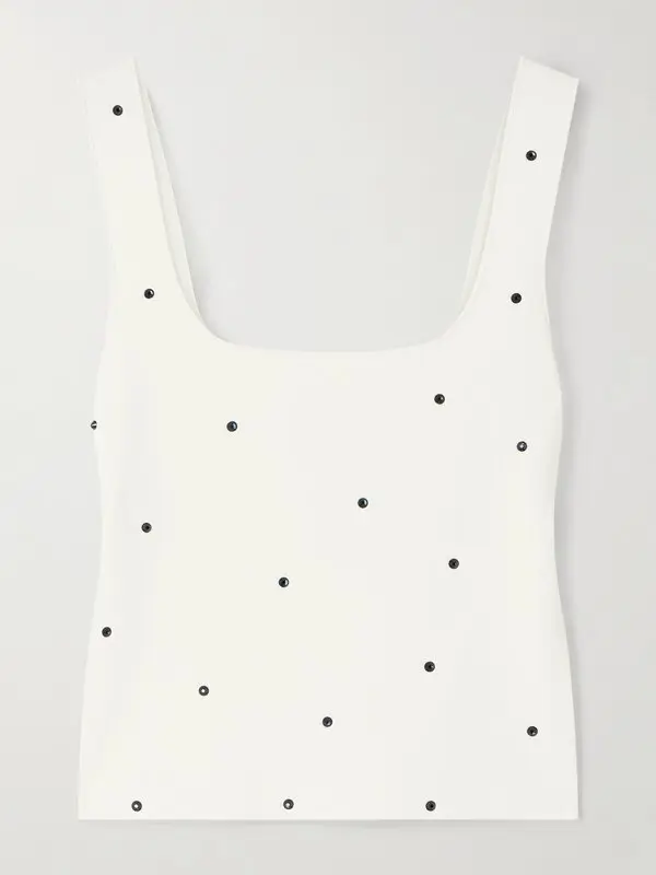 Altuzarra Baz Crystal-embellished Tank - Neutrals