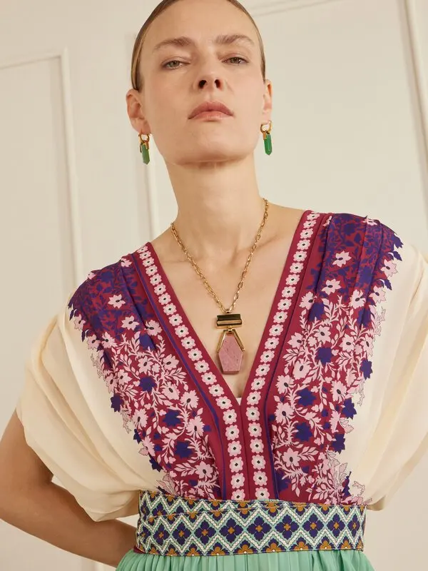 La DoubleJ Bridge Portal -plated, Thulite And Zoisite Necklace