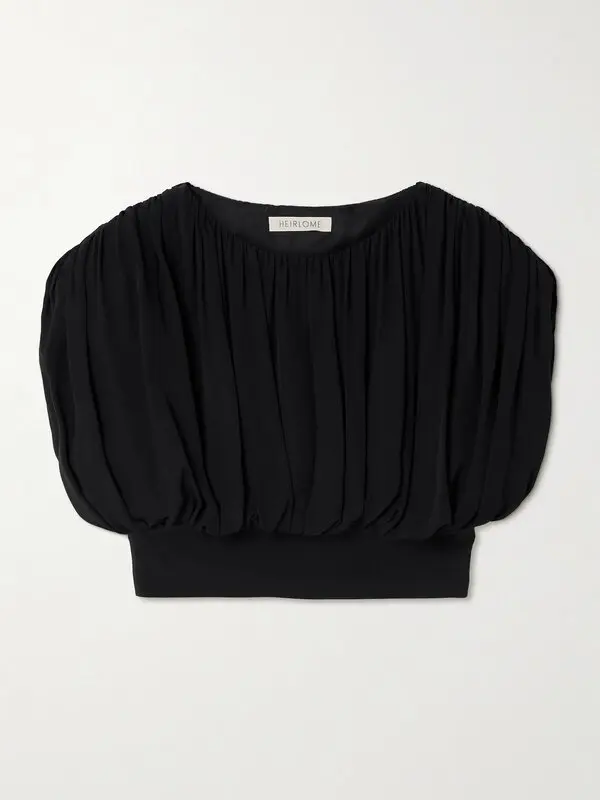 HEIRLOME Silk-georgette Blouse