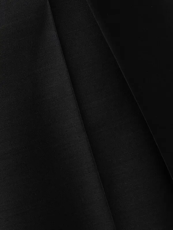 HEIRLOME Tova Pleated Wool And Silk-blend Faille Wide-leg Pants