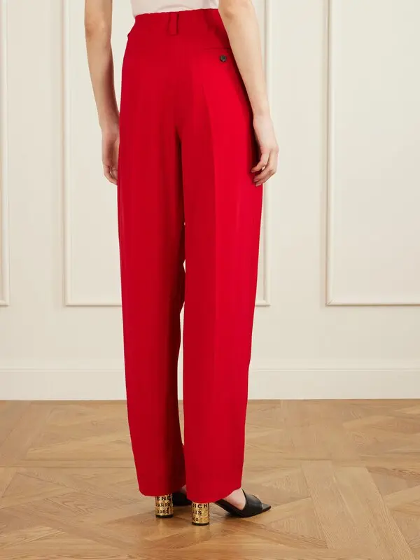 Givenchy Pleated Wide-leg Crepe Pants