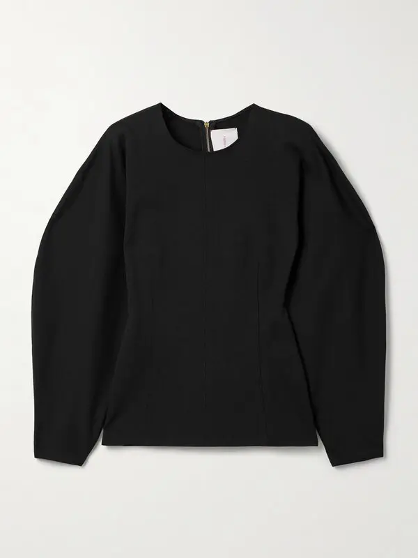 Carolina Herrera Arc Paneled Ponte Top