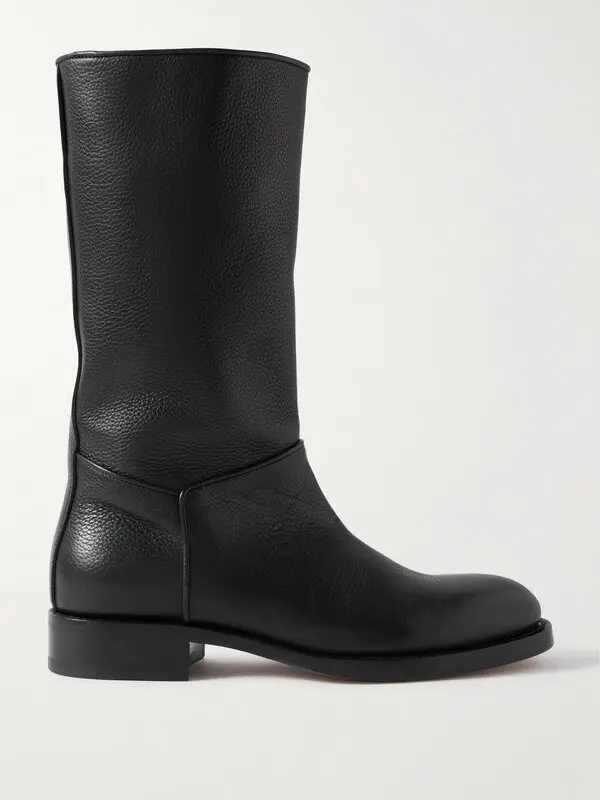 THE ROW Nobilis Textured-leather Boots