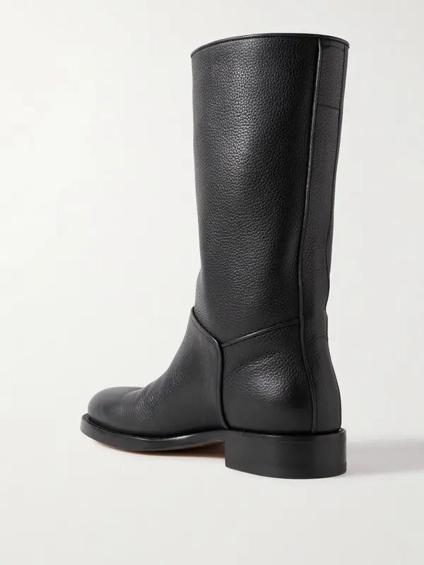 THE ROW Nobilis Textured-leather Boots