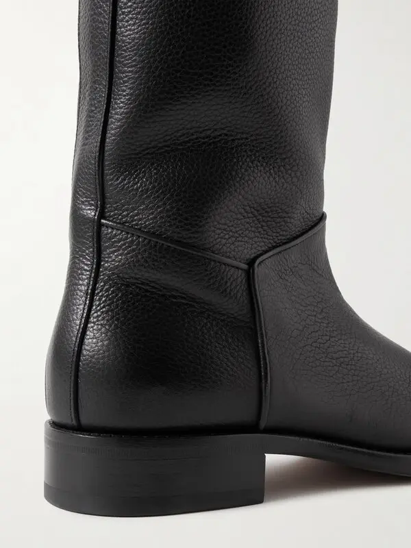 THE ROW Nobilis Textured-leather Boots