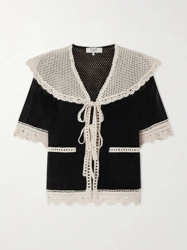 Sea Kendall Crocheted Cotton Blouse