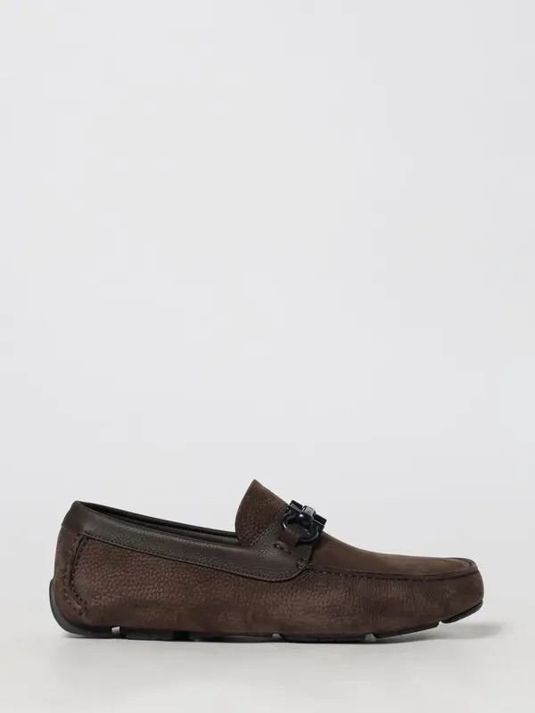 FERRAGAMO Suede Loafers - Brown