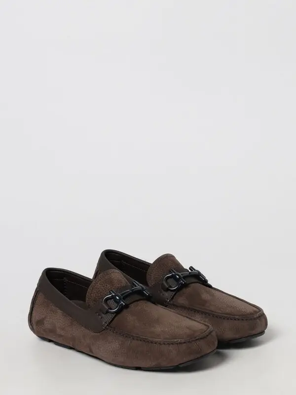FERRAGAMO Suede Loafers - Brown