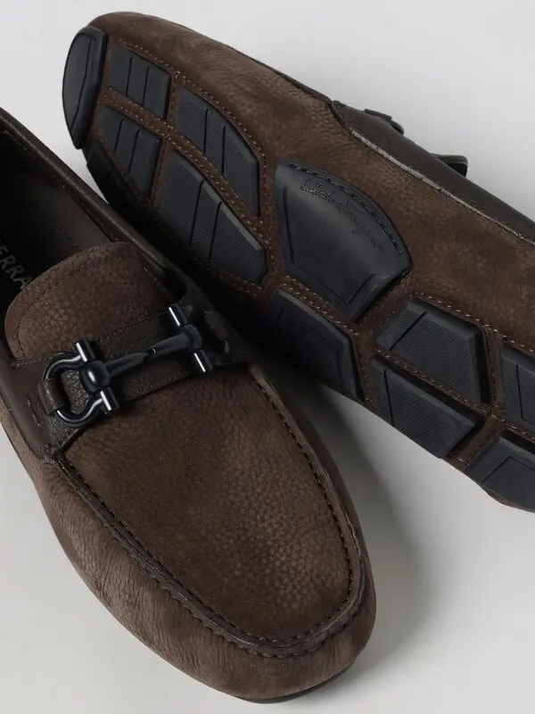 FERRAGAMO Suede Loafers - Brown