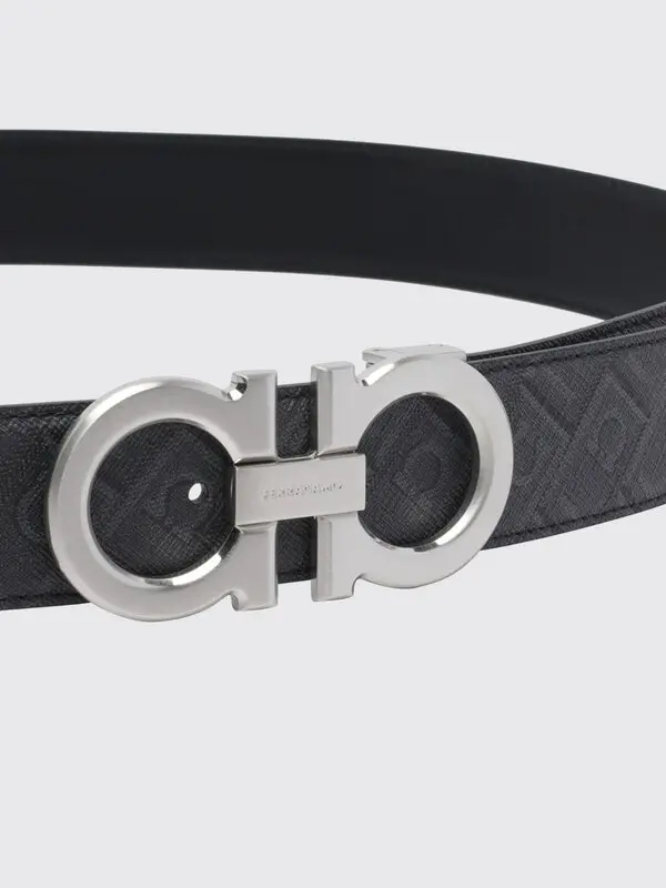FERRAGAMO Gancini Belt - Grey