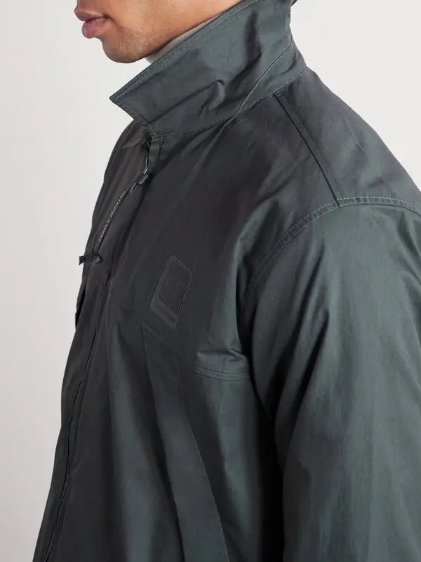 C.P. COMPANY Metropolis Series Logo-appliquéd Cotton-gabardine Overshirt - Gray
