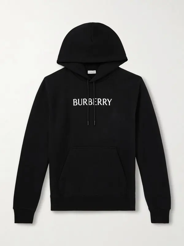 Burberry Logo-print Cotton-jersey Hoodie