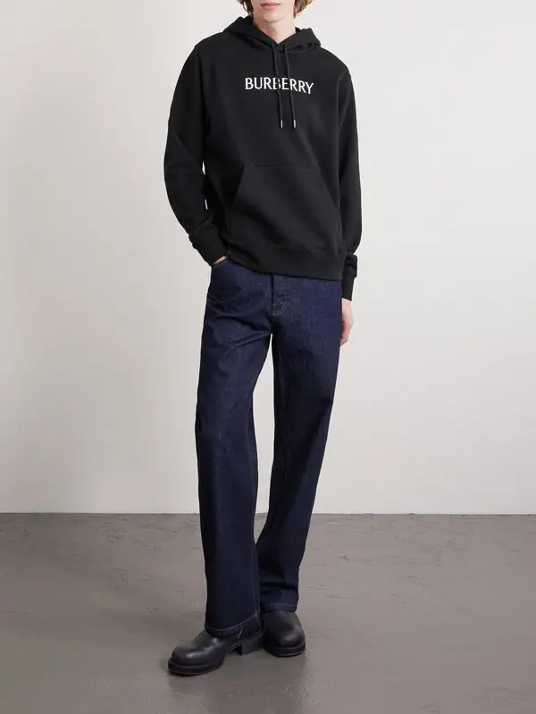 Burberry Logo-print Cotton-jersey Hoodie