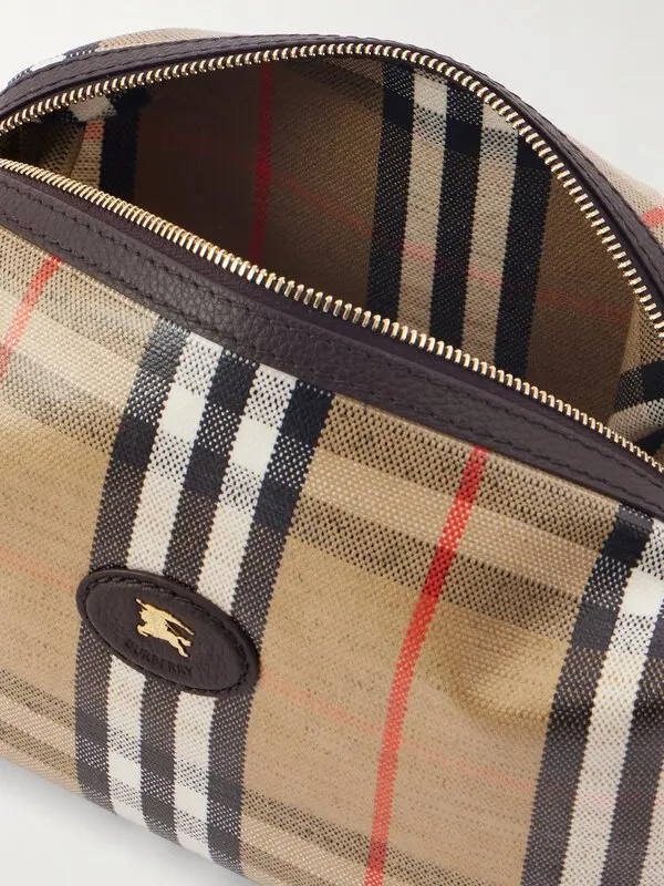 Burberry Checked Coated-canvas Wash Bag