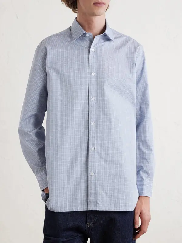 Charvet Checked Cotton-poplin Shirt