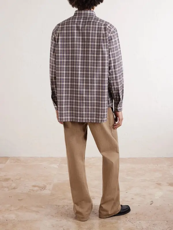 Charvet Checked Cotton-flannel Shirt