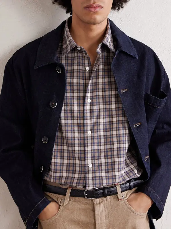 Charvet Checked Cotton-flannel Shirt