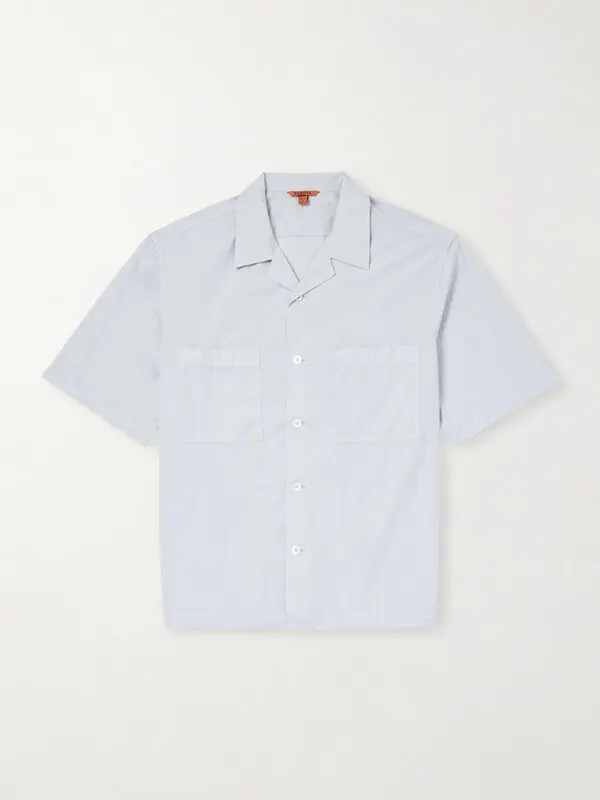 Barena Venezia Solana Camp-collar Cotton-poplin Shirt - Gray