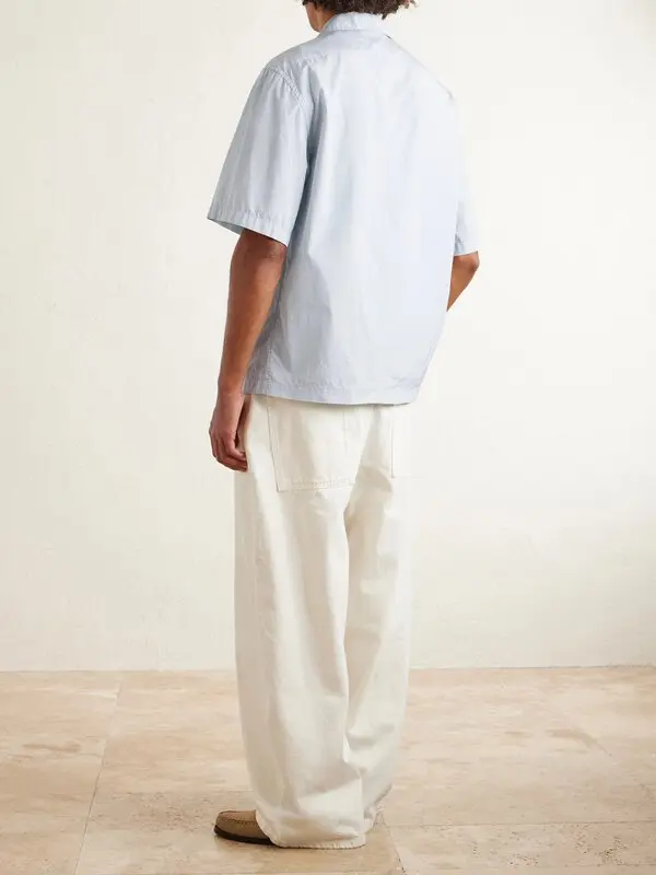 Barena Venezia Solana Camp-collar Cotton-poplin Shirt - Gray