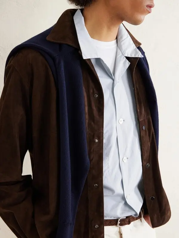 Barena Venezia Solana Camp-collar Cotton-poplin Shirt - Gray