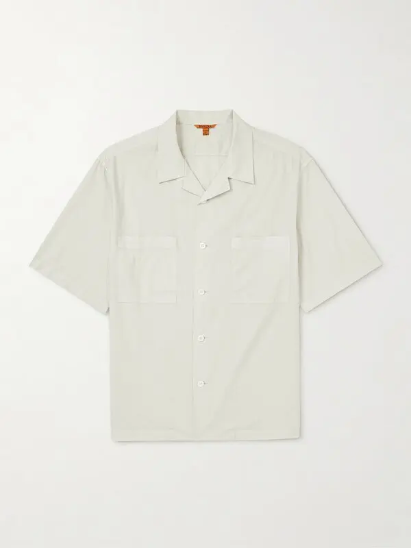 Barena Venezia Solana Camp-collar Cotton-poplin Shirt - Neutrals